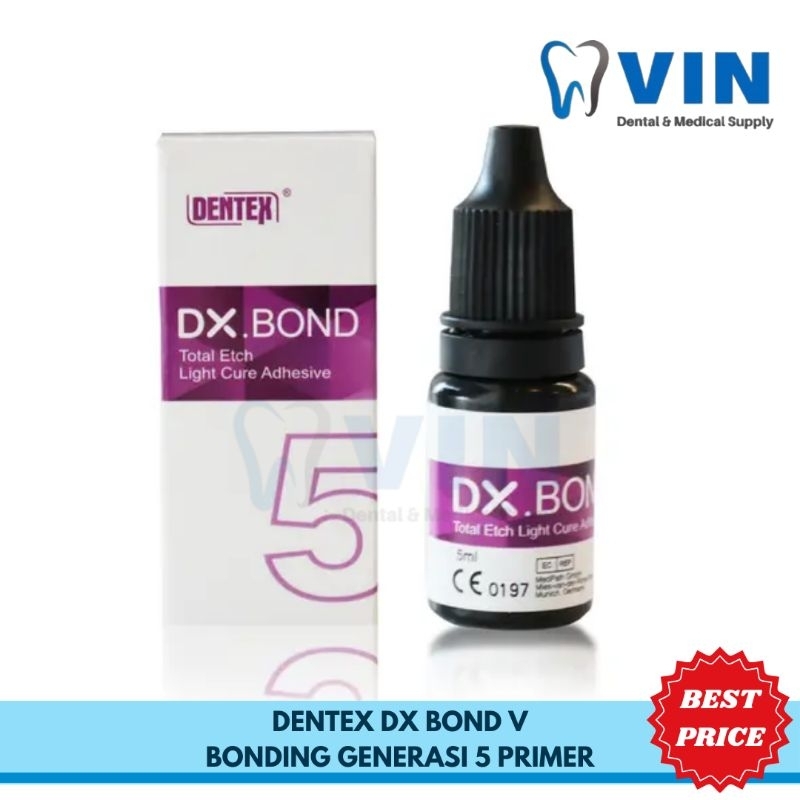 Jual Dentex DX bond V bonding primer adhesive 5 ml / lem bonding gigi | Shopee Indonesia