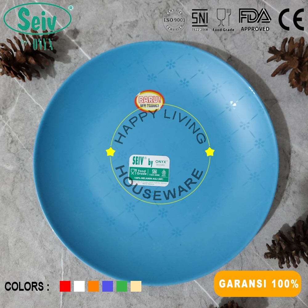 Jual SEIV Mangkok Makan 7" Melamin Fiori Biru Mangkok Sop Seiv by Onyx ...