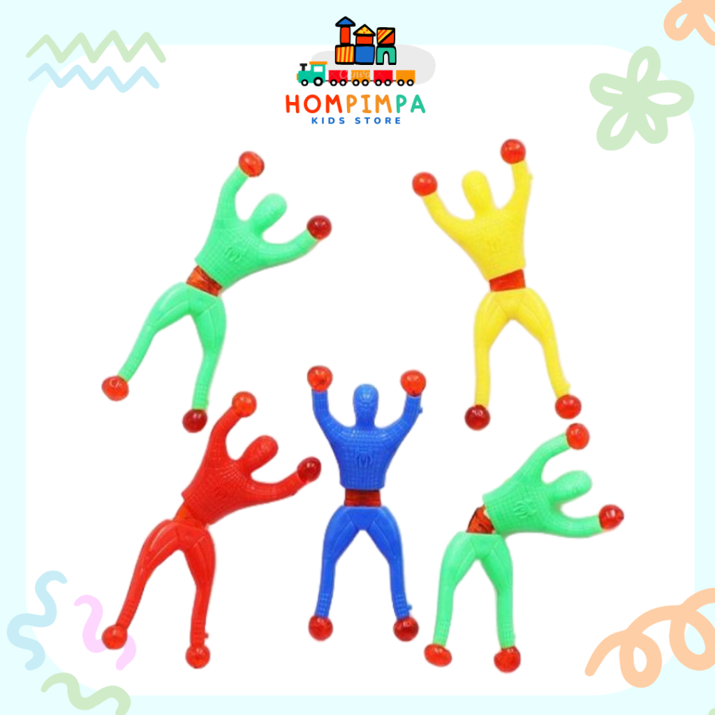 Jual Mainan STICKY MAN Tempel Kaca Dinding Spiderman Climbing Wall ...