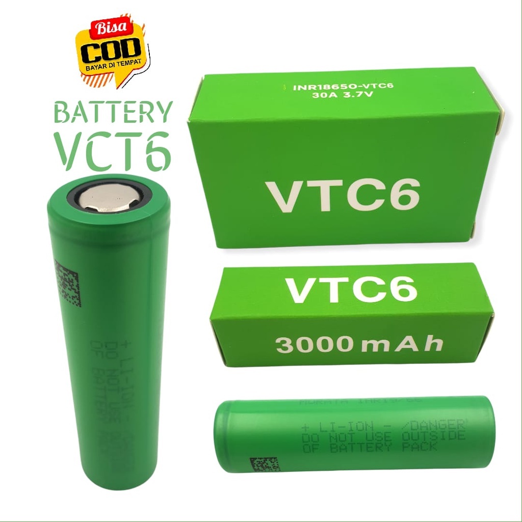 Jual Battery Sony VTC6 18650 3000Mah 30A 3.7Volt Baterai VTC 6 (1 ...