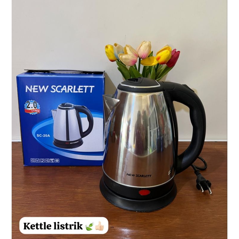 Jual KETTLE LISTRIK - TEKO LISTRIK STAINLESS KAPASITAS 2L | Shopee ...
