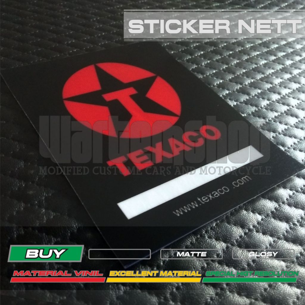 Jual Sticker Nett Tempel Dalem Windshield TEXACO BLACK | Shopee Indonesia