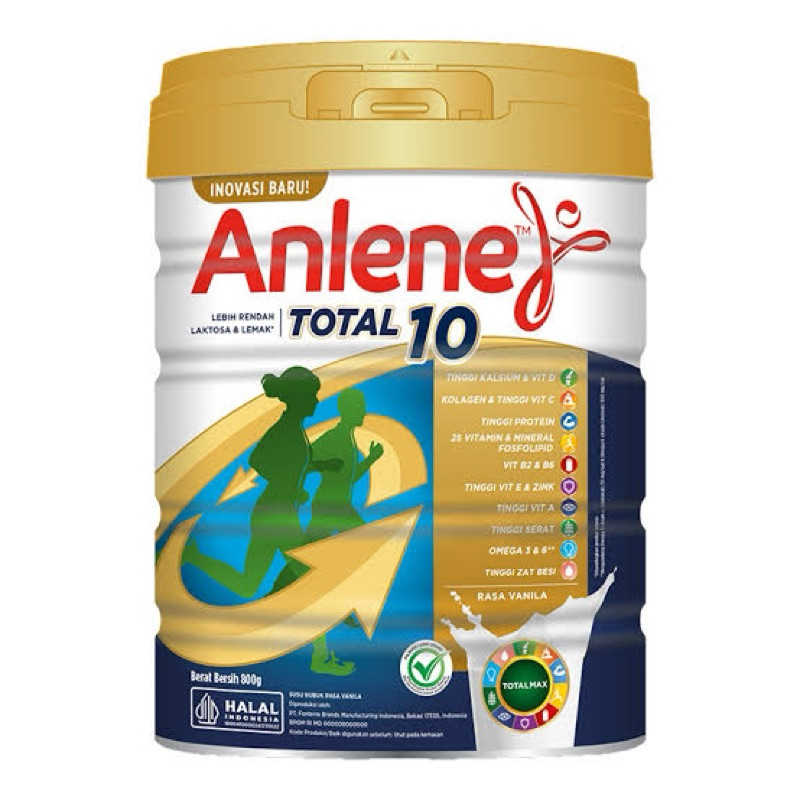 Jual Anlene Total 10 Susu Bubuk Dewasa Vanila 800GR | Shopee Indonesia