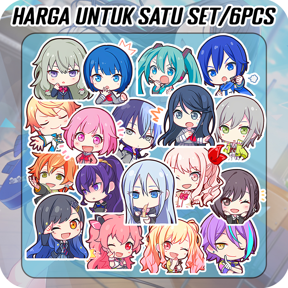 Jual Stiker Glossy Set Project Sekai, Sticker Anime Untuk HP, Laptop ...