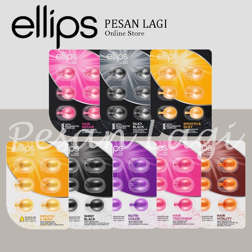 Jual ELLIPS HAIR VITAMIN RAMBUT ISI 6 BUTIR ALL VARIAN {Murah Kemasan ...