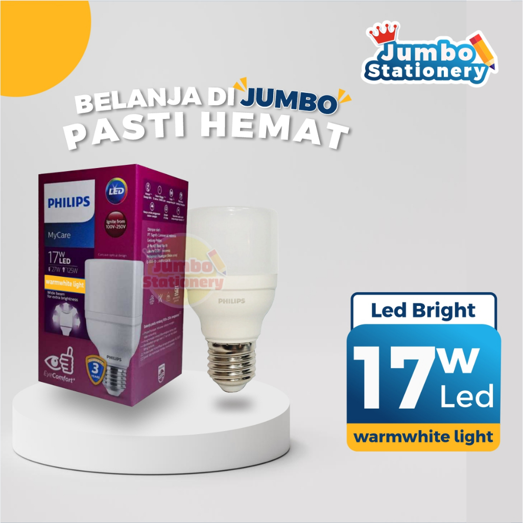 Jual Philips Lampu LED Bright 17 W Kuning 3000K E27 Bohlam LED 17 Watt ...