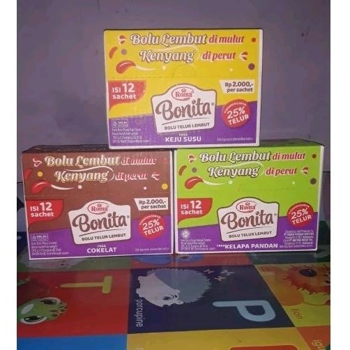 Jual BOLU ROMA BONITA BOLU TELUR RASA PANDAN, KEJU SUSU, COKLAT 1 BOX ...