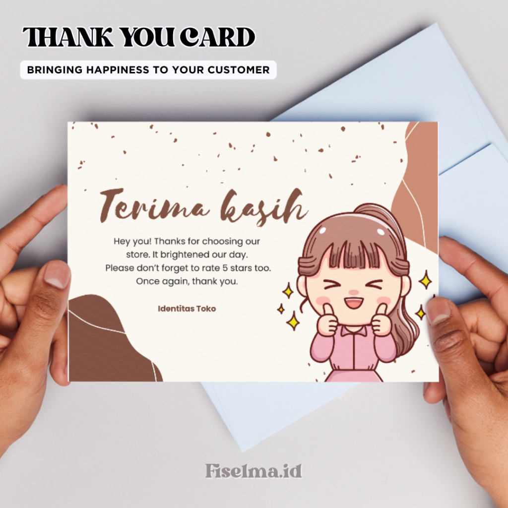 Jual Thank You Card Custom | Shopee Indonesia
