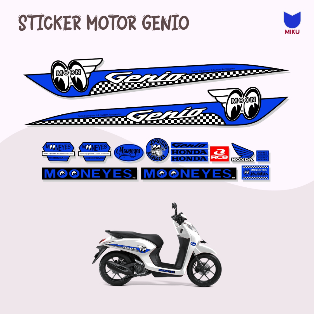 Jual STRIPING STIKER HONDA GENIO MOON EYES G01D STICKER MOON EYES LIS ...