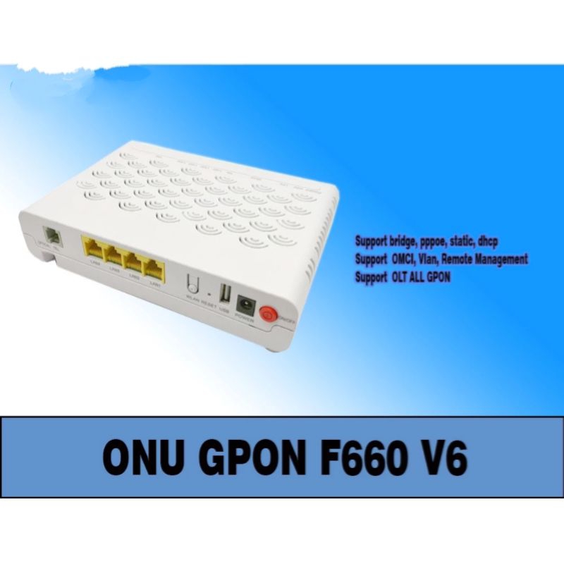 Jual ONT WIFI GPON ZTE F660/623 FIRMWARE F660 V.6 OMCI , MULTI SSID & ADAPTOR | Shopee Indonesia