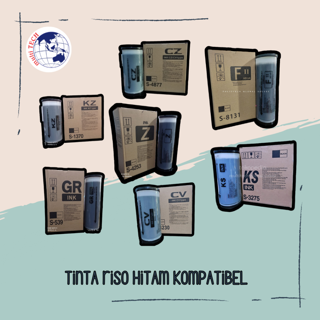 Jual Tinta riso Kompatibel RZ EZ SF CZ CV KS KZ CR GR Hitam | Shopee Indonesia