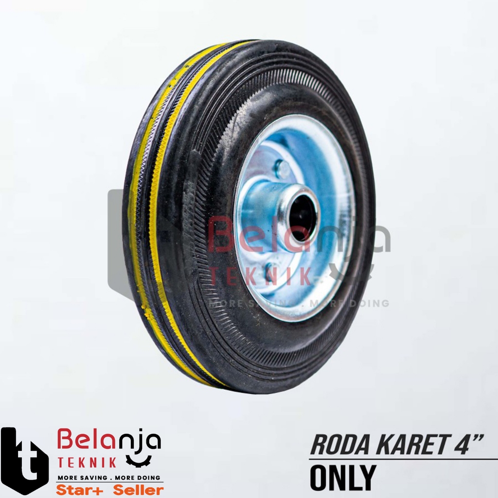 Jual Roda Karet Only 4" Inch Roda Trolly Trolley Tanpa Kaki Roda ...
