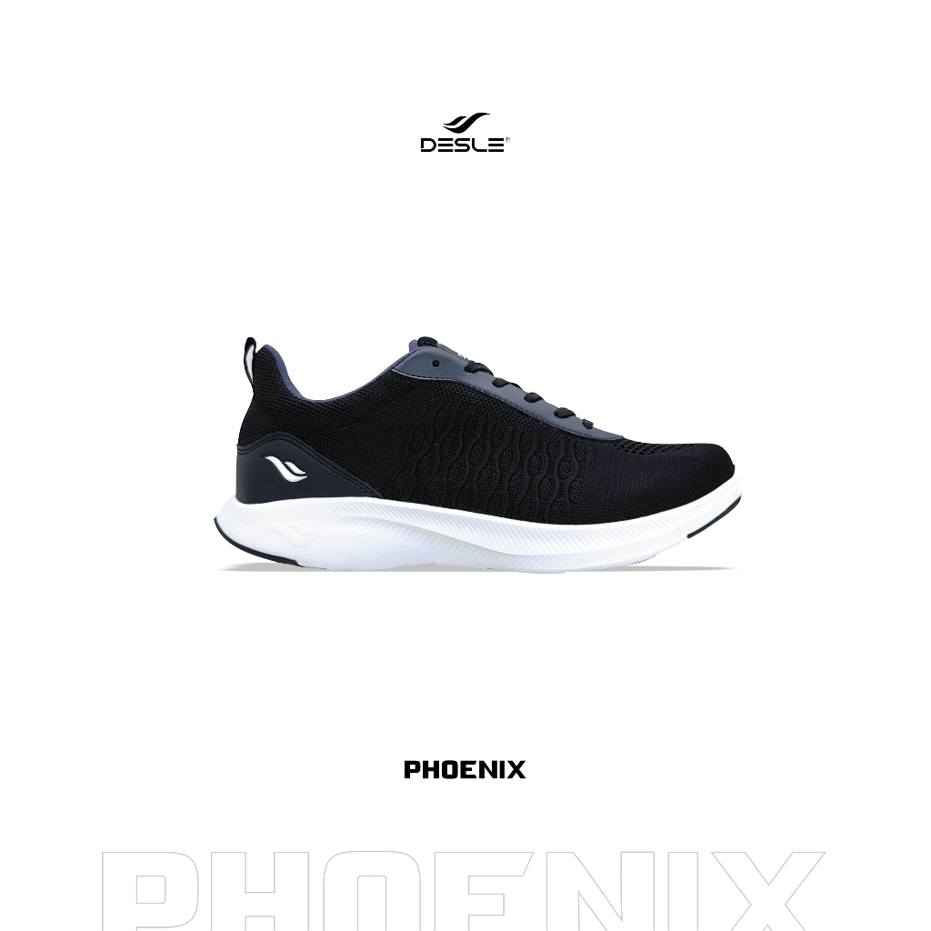 Jual Desle Shoes Sneakers Phoenix Hitam Putih | Shopee Indonesia