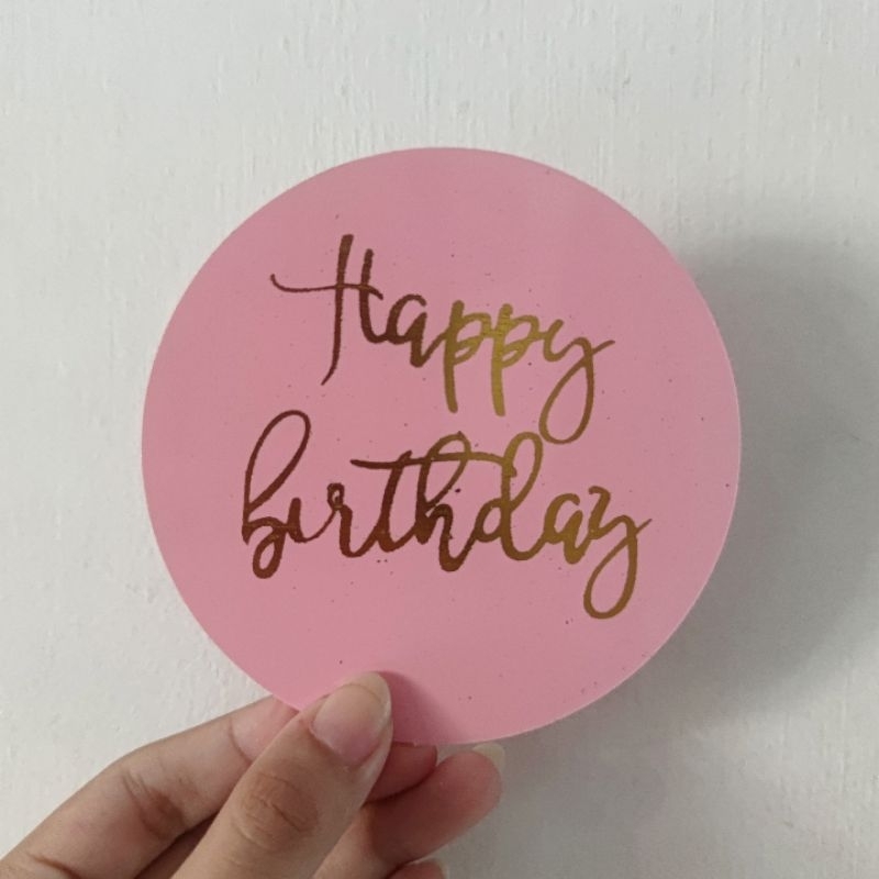 Jual Happy Birthday Cake Topper Bulat Solid Tusukan Lingkaran Hiasan ...