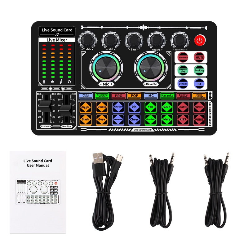 Jual X50 Live Soundcard Sound Card Kartu suara Live Audio Mixer ...