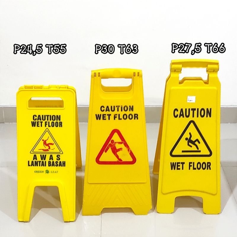 Jual Papan tanda warning sign wet floor sign 3pcs, pre-owned | Shopee ...