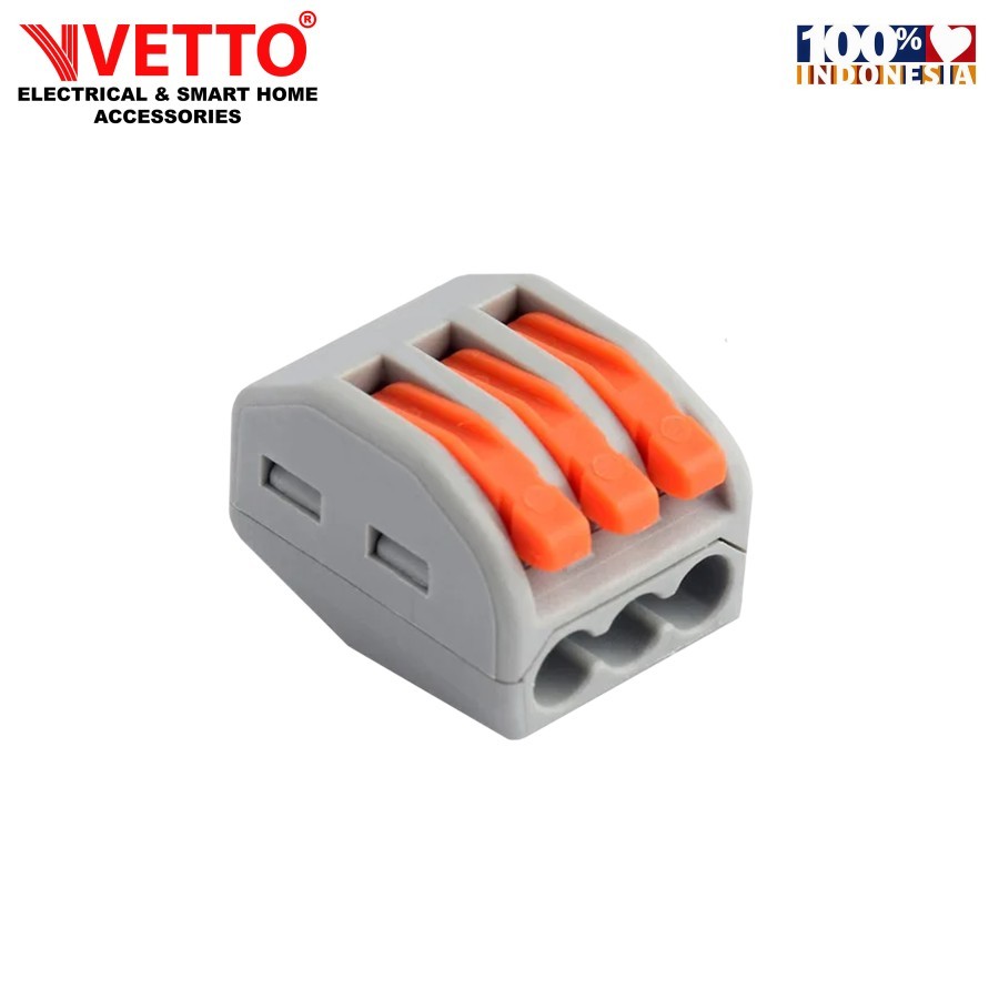 Jual VETTO Quick Wire Connector 3 Phase - Terminal Tuas 3 PIN | Shopee ...
