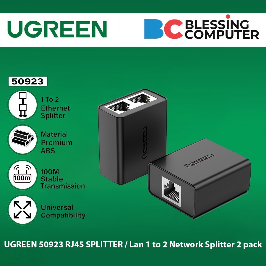Jual UGREEN 50923 RJ45 SPLITTER / Lan 1 to 2 Network Splitter 2 pack ...