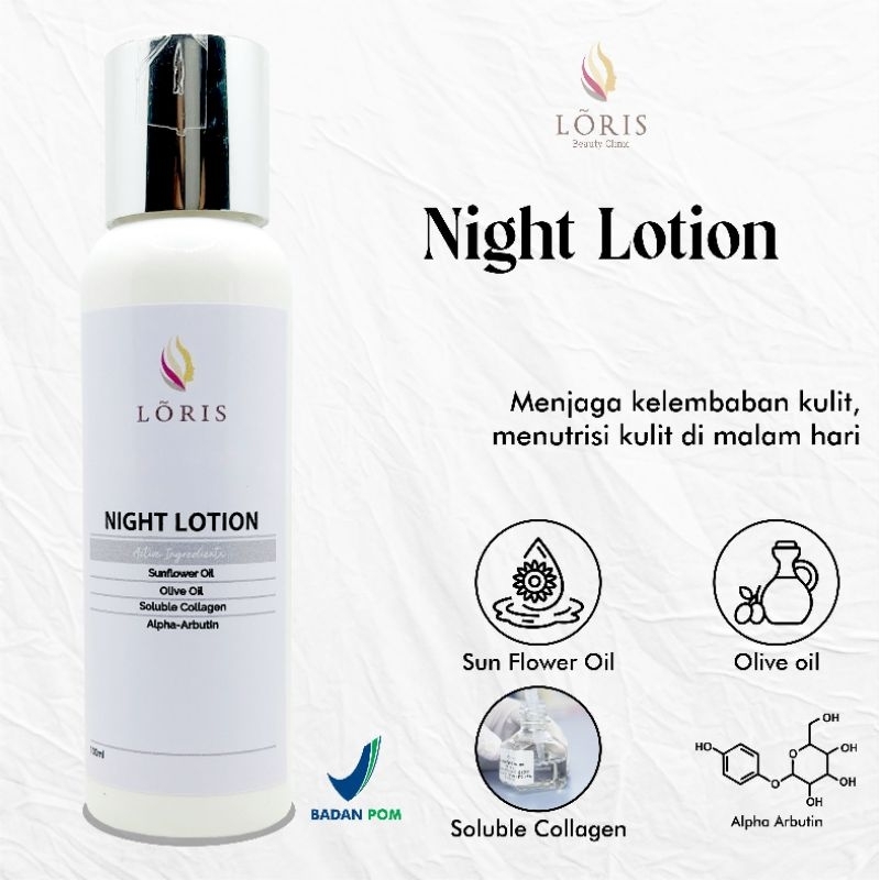 Jual Loris Beauty Night Lotion Dosting BPOM Mencerahkan Skin Barrier ...