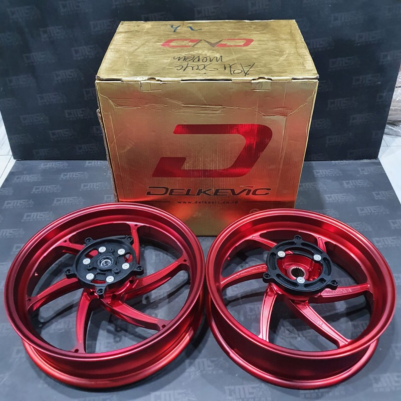 Jual Velg Velek Delkevic Casting CNC Ymaha Xmax Old Dan New Merah ...