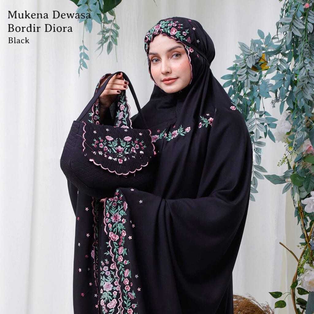 Jual Mukena Dewasa Rayon Bordir cantik Khas Tasik Diora | Shopee Indonesia