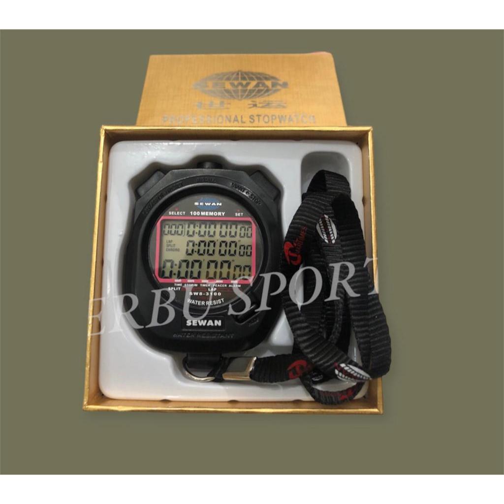 Jual SEWAN Stopwatch digital 100 memory | Shopee Indonesia