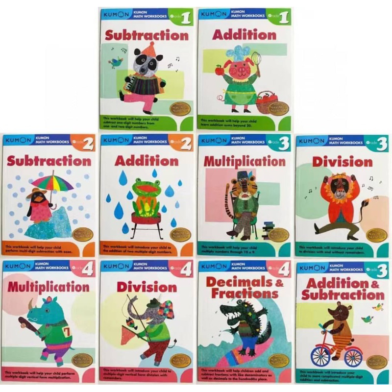 Jual [SEGEL] TERMURAH Kumon Math Workbooks Grade 1 2 3 4 Kumon Workbook ...
