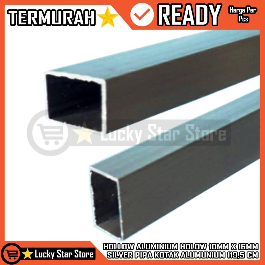 Jual HOLOW PIPA BESI ALUMUNIUM 10MM X 16MM SILVER HOLLOW ALUMINIUM ...