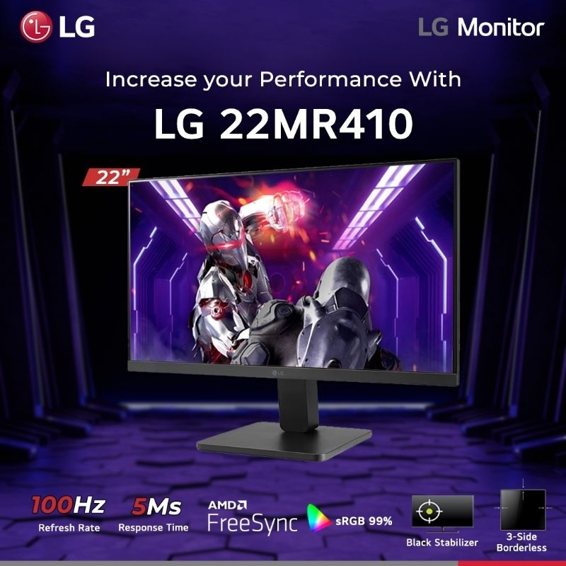 Jual Monitor LG 22MR410 22 inch FHD 100Hz AMD FreeSync Resmi 3TH | Shopee Indonesia