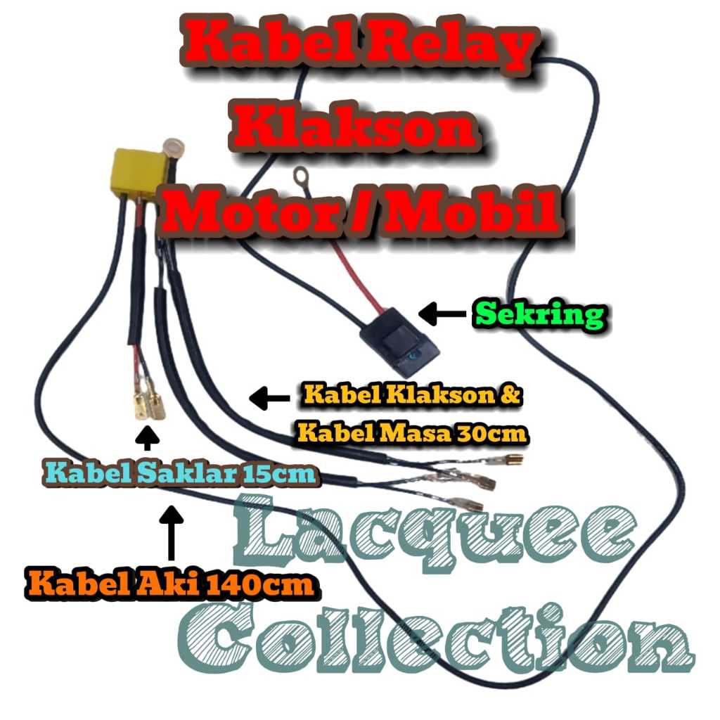 Jual Kabel Riley Klakson Soket Relay Klakson + Riley & Sekring 12 Volt ...