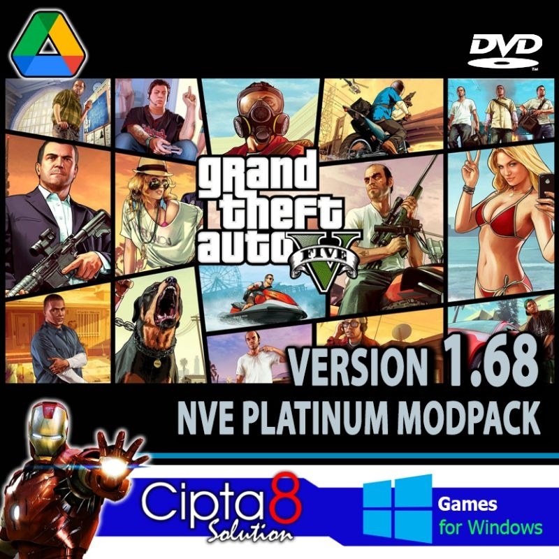 Jual GTA V VERSION 1.68 NVE PLATINUM MODPACK PC GAME OFFLINE | Shopee ...