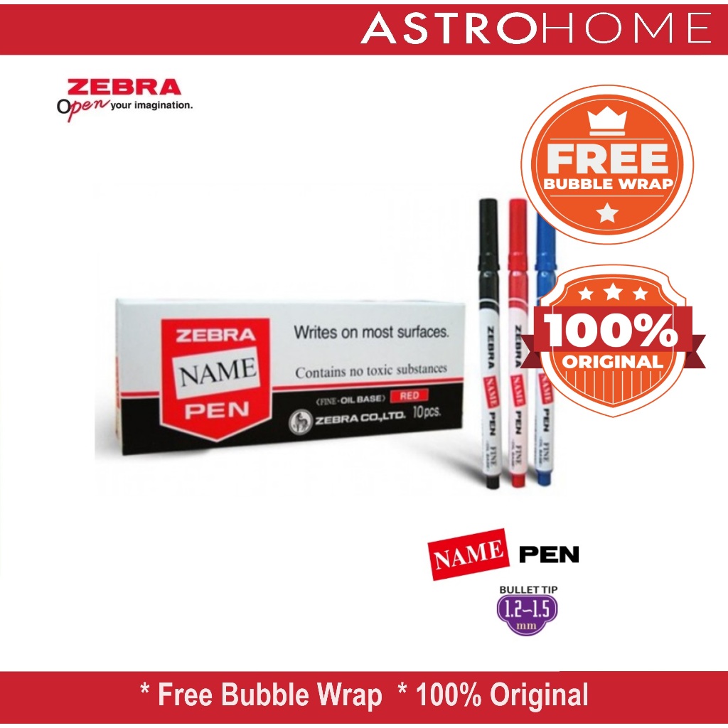 Jual Spidol Permanen Namepen Permanent Marker (Oil Base ) Zebra Name ...