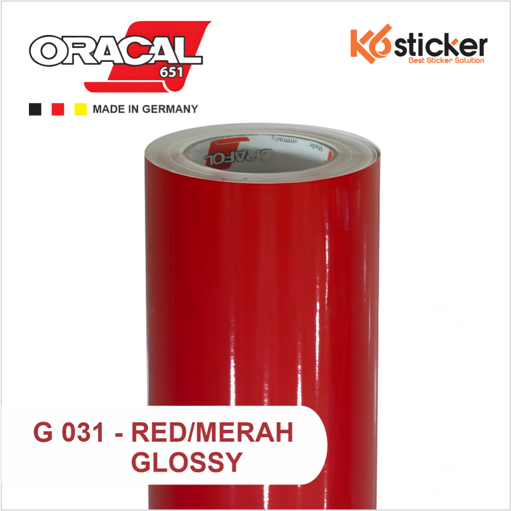 Jual Sticker / Stiker ORACAL 651 series Glossy / Matt / Merah mengkilat ...
