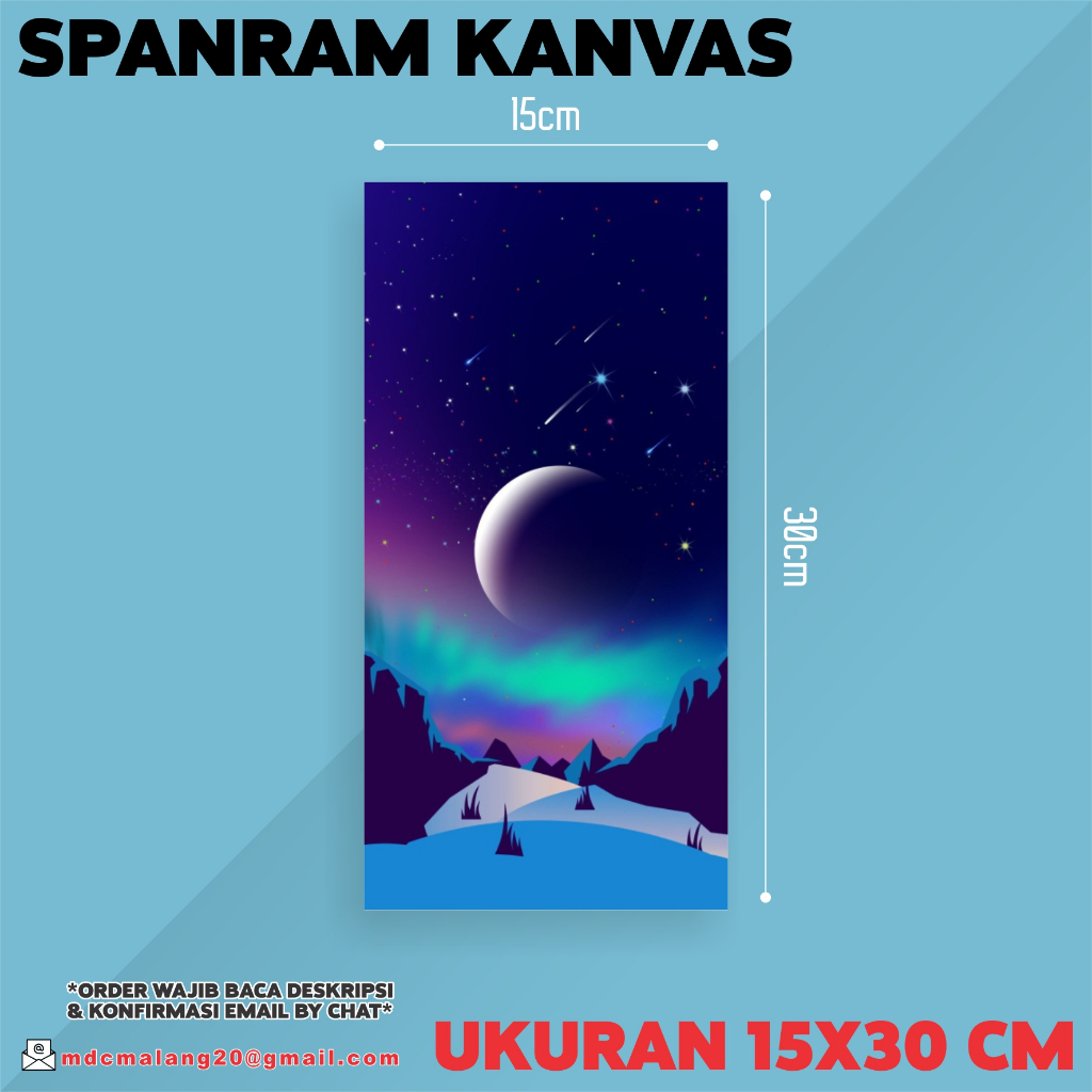 Jual CETAK FOTO CANVAS + SPANRAM CUSTOM FULL UKURAN 15X30 CM | Shopee ...