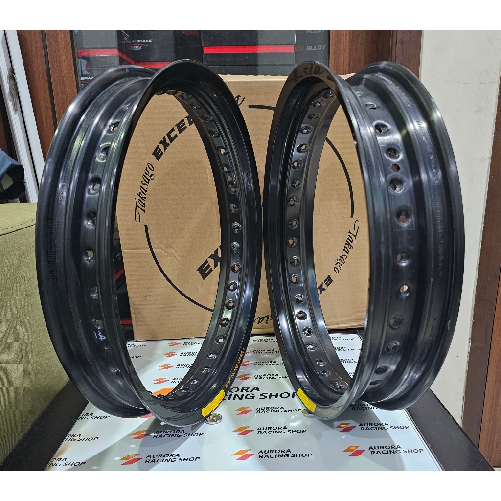 Jual VELG TAKASAGO EXCEL SET 17 X 250 / 300 HOLE 36 BLACK | Shopee ...