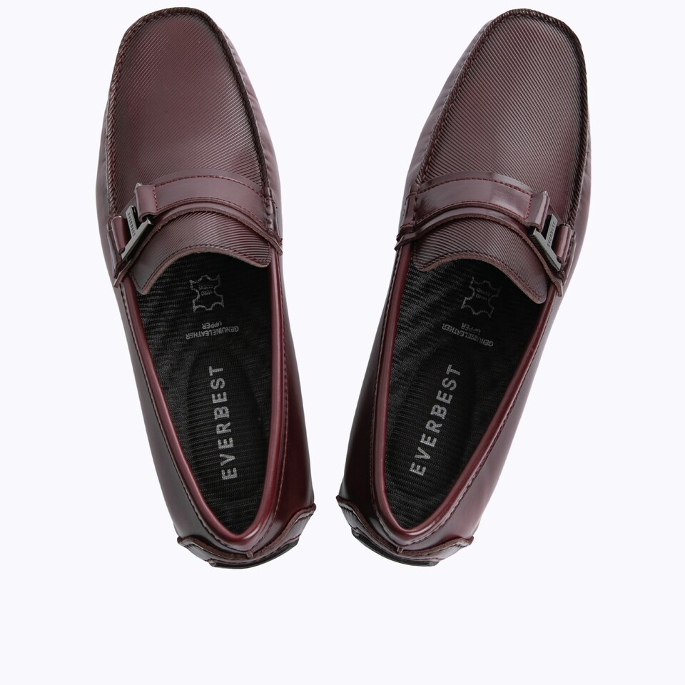 Jual Everbest Kanaka Sepatu Moccasins Pria Black Maroon | Shopee Indonesia