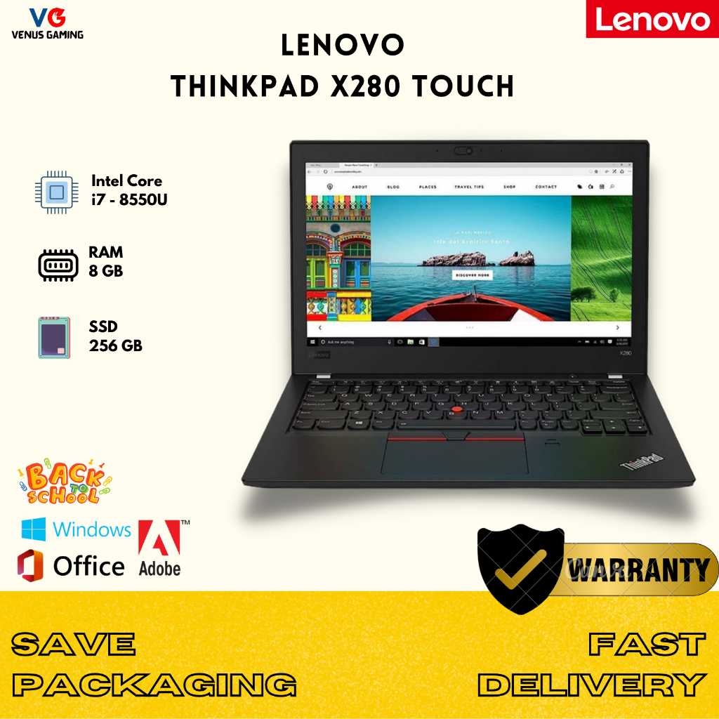 Jual Laptop Murah LenovoThinkpad X280 Touchscreen i7 Gen 8 / Ram 8GB ...