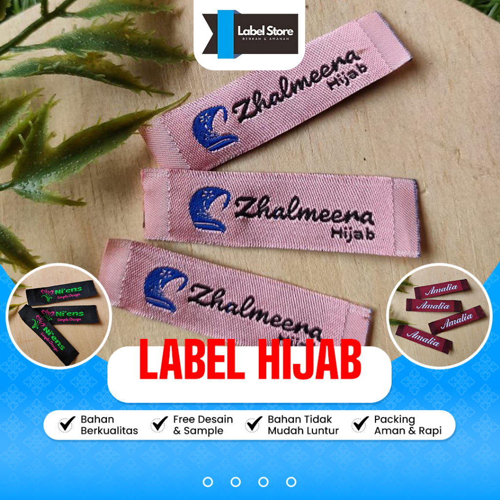 Jual Label Hijab Brand Jilbab Custom Murah Best Quality Merk Pakaian ...