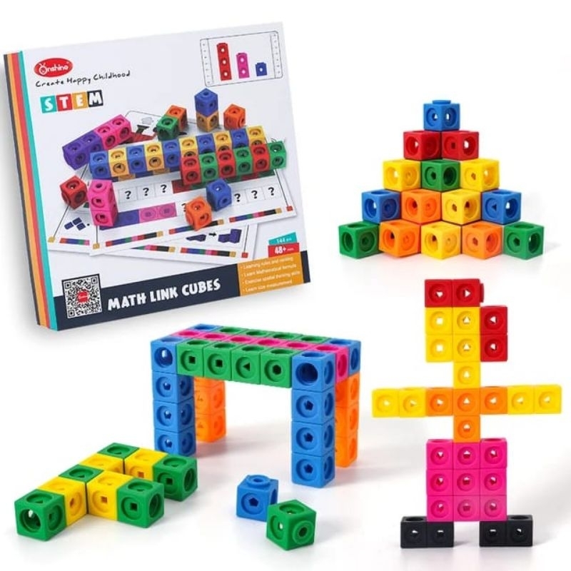 Jual MAINAN EDUKATIF MATH LINK CUBES 146 PCS ONSHINE BELAJAR BERHITUNG ...