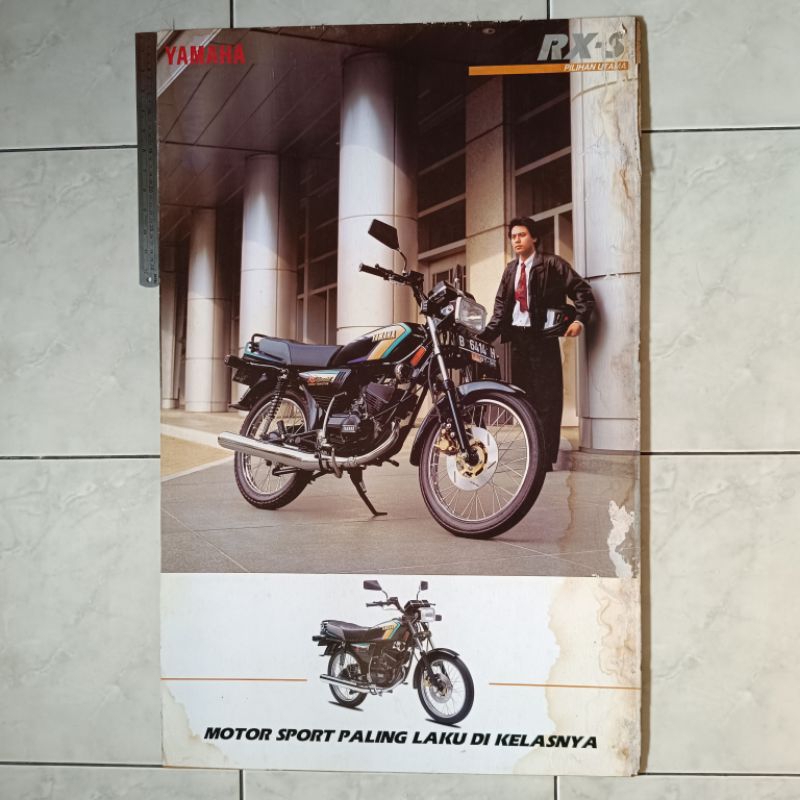 Jual Poster brosur katalog iklan jumbo jadul lawas ex dealer Yamaha RXS RX S/RX Special 1995 ORI ...
