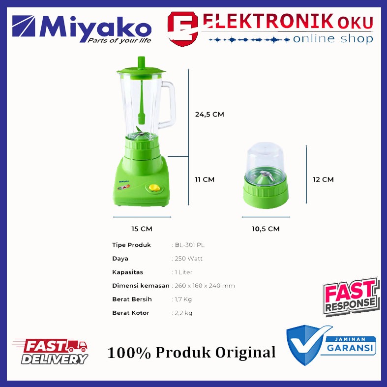 Jual BLENDER PLASTIK MIYAKO BL-301 PL | Shopee Indonesia