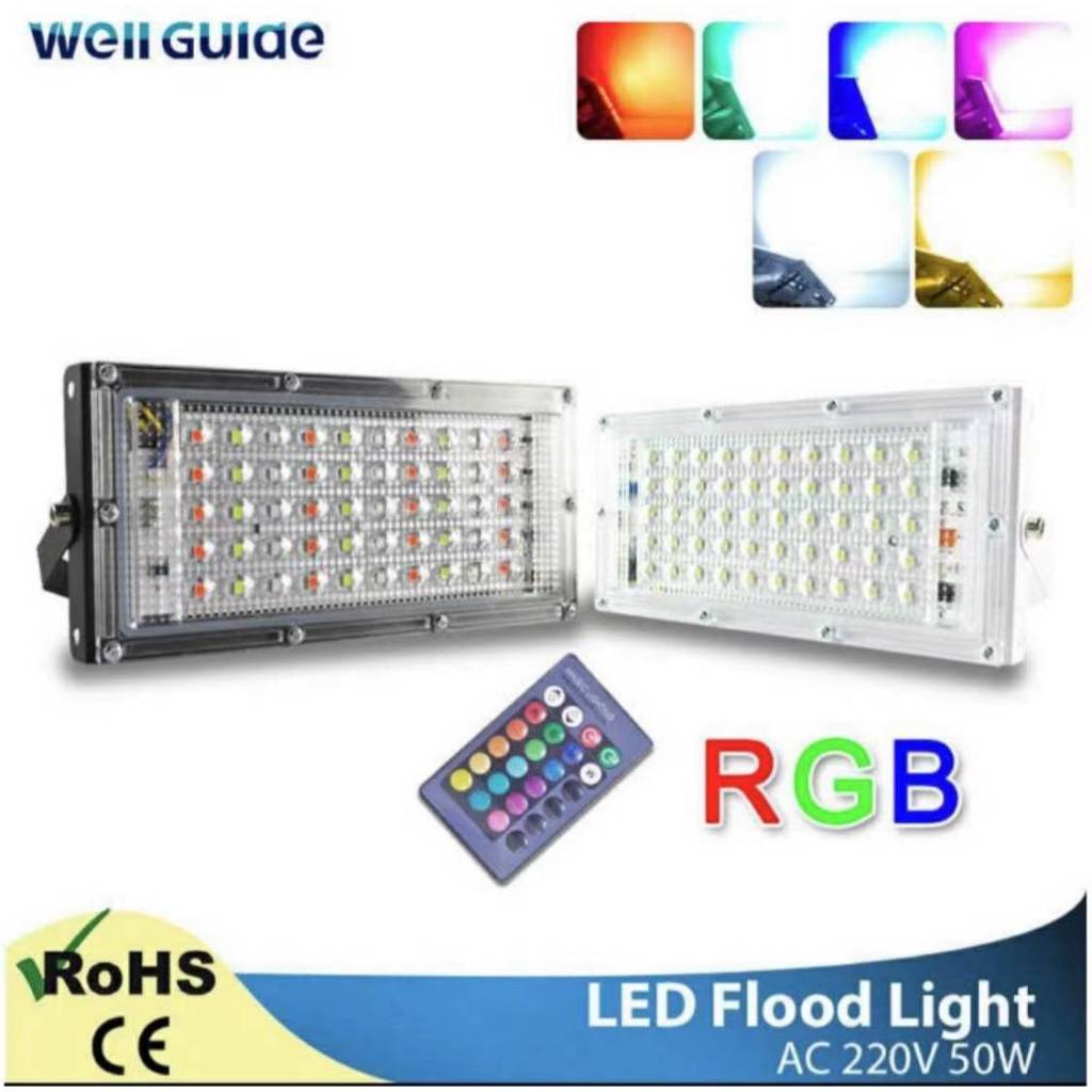 Jual Paket Lampu LED SOROT 50W Slim 50watt FLOODLIGHT Tembak Taman 50 w ...