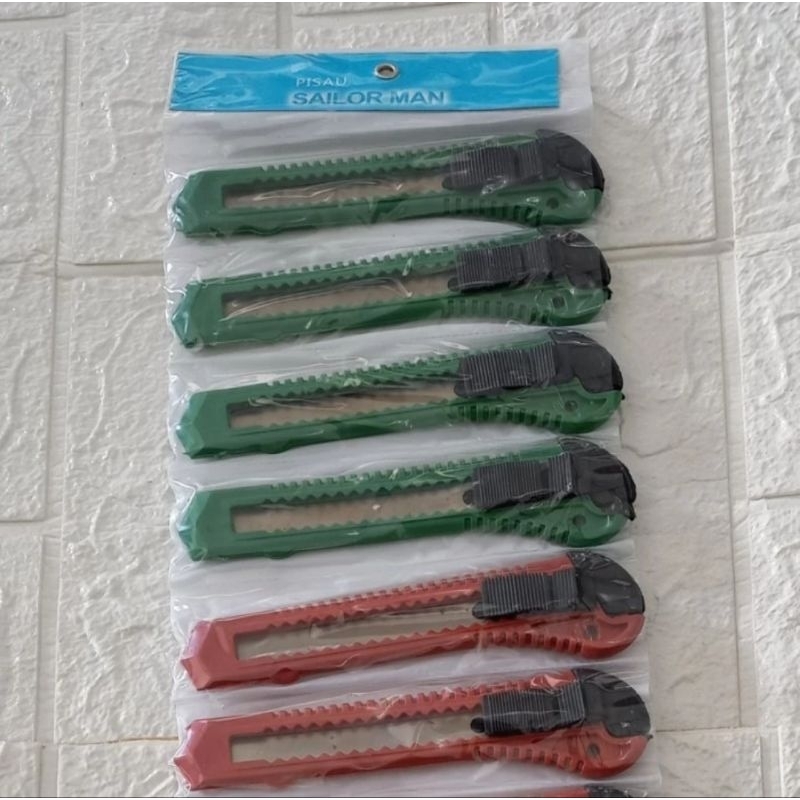 Jual PISAU CUTTER RENTENG YAMATA / SAILOR MAN DOF PER LUSIN 12 PCS ...