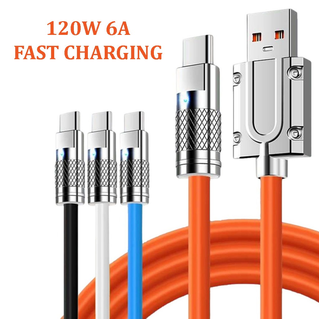Jual Kabel Cas dan Data Fast Charging 120W 6A Micro USB / Type C ...