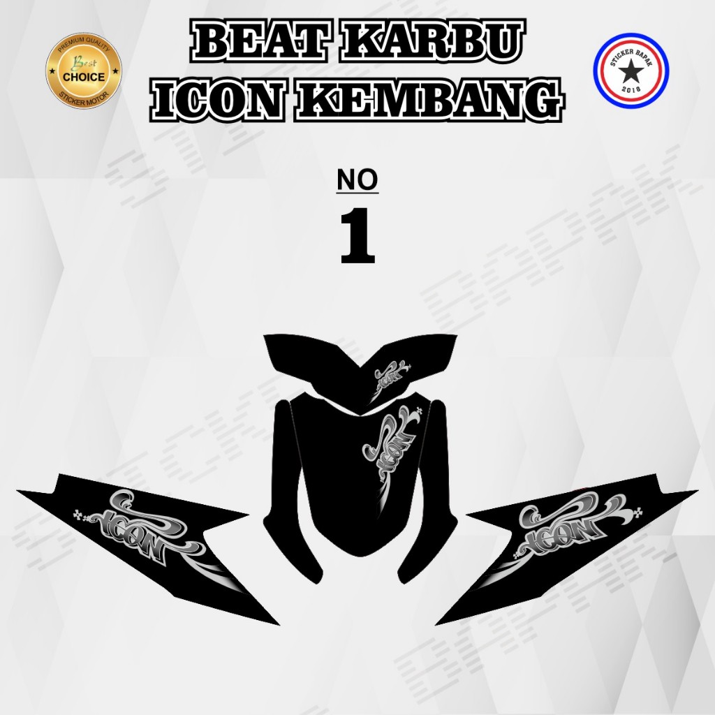 Jual Sticker Striping Beat Karbu Variasi Icon Kembang Honda Beat Cantik ...