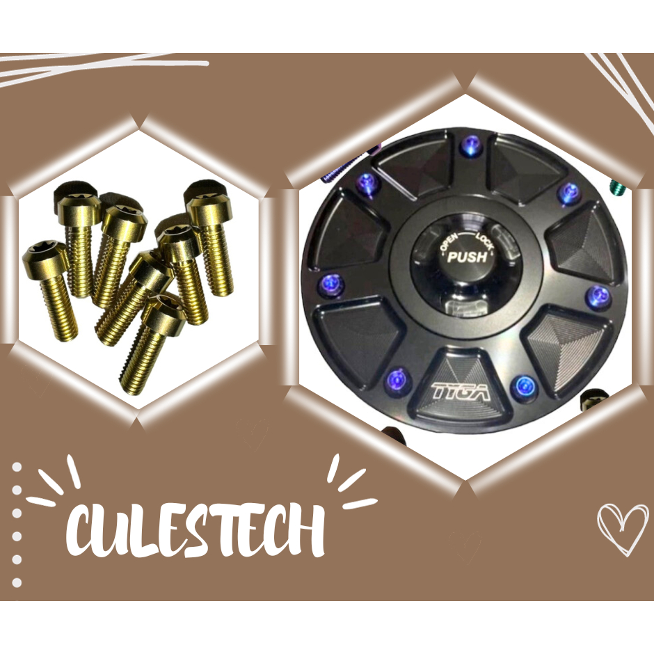 Jual Baut Titanium Set Tutup Tangki Fuel Cap Ninja SS R RR 150 Gr5 asli | Shopee Indonesia