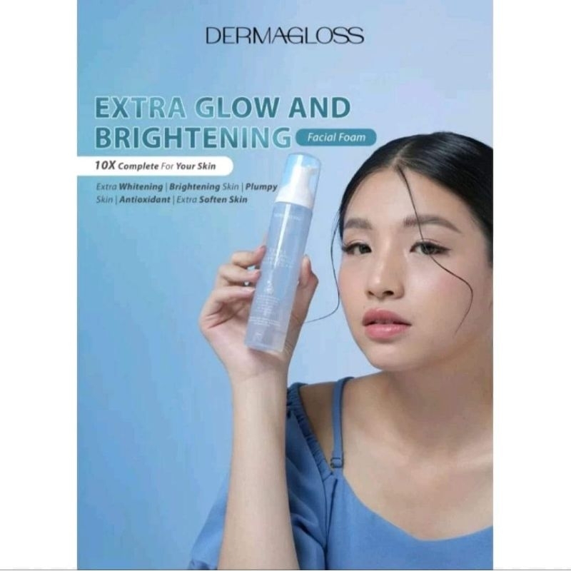 Jual Extra Glow and Brightening Facial Foam || Dermagloss | Shopee ...