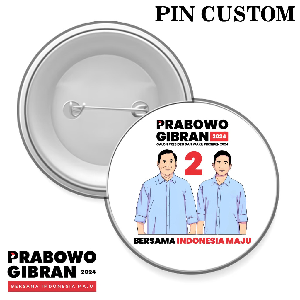 Jual PRABOWO GIBRAN Pin Bros Aksesoris Souvenir PEMILU PILPRES CAPRES ...