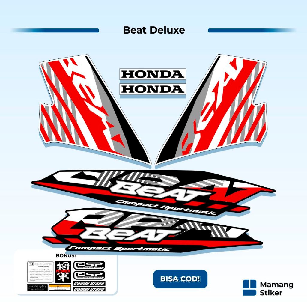 Jual Striping Beat Deluxe 110 Variasi (4) Vietnam Style Malaysia ...