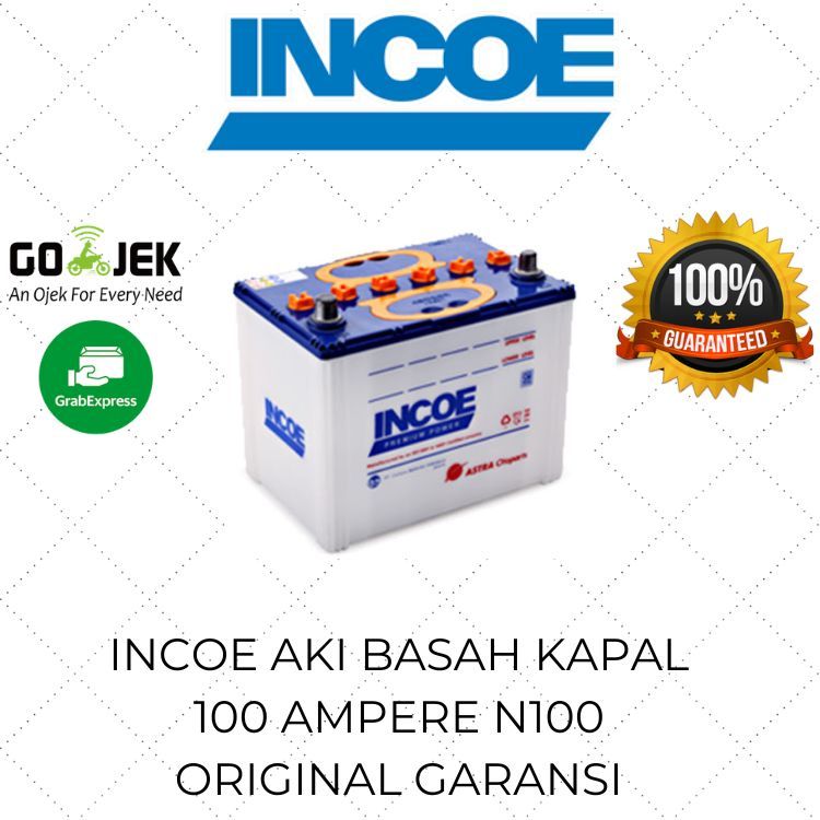 Jual Incoe Aki Basah Kapal 100 Ampere N100 / Aki Astra Type Premium Mobil Truk GENSET / Aki ALAT ...